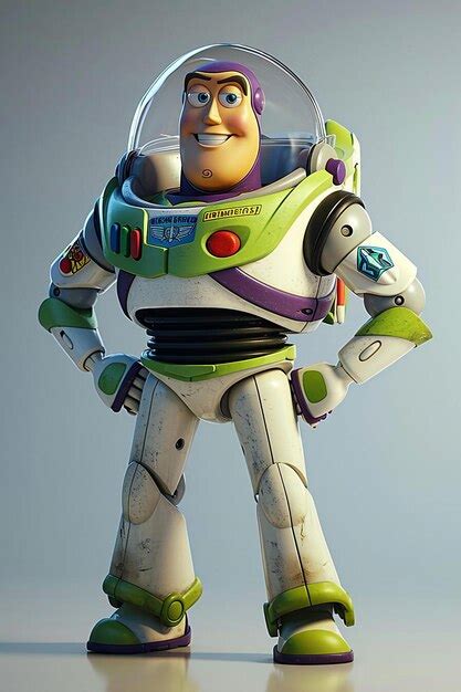 Magnificent Buzz Lightyear Isolated On Grey Background Premium Ai Generated Image