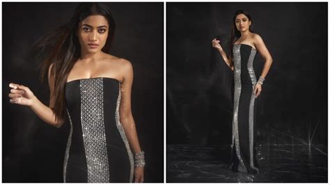 Rashmika Mandanna नॅशनल क्रश रश्मिका मंदान्नाचा बॉडीकॉन ड्रेसमध्ये