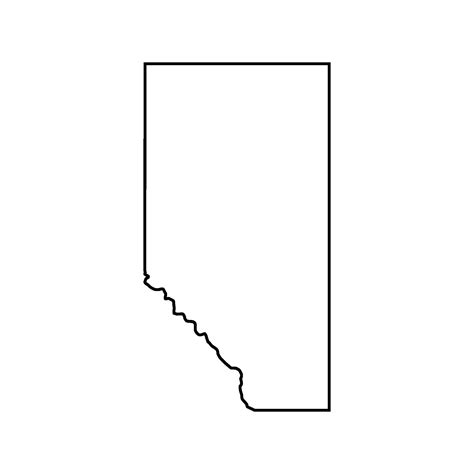 Alberta Outline Map On A White Background 45736514 Vector Art At Vecteezy