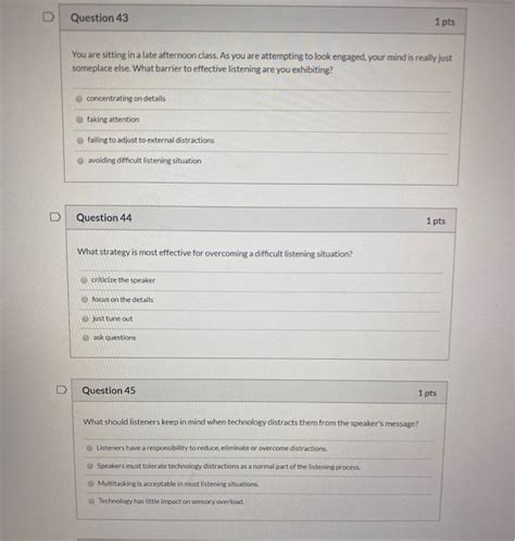 Solved D Question 43 1 Pts You Are Sitting In A Late Chegg Com
