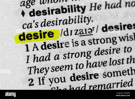 The Word Desire Hi Res Stock Photography And Images Alamy