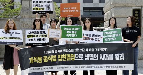 개식용 종식법 헌법소원 합헌 의견서 제출 기자회견