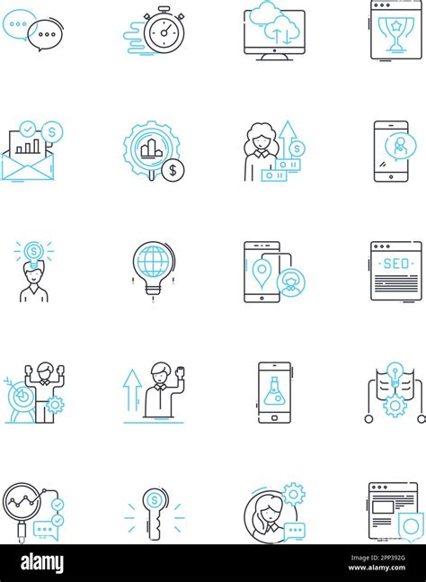 Budget Forecasting Linear Icons Set Projections Estimates Forecasts Planning Budgeting