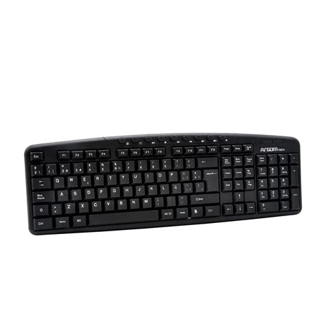 Teclado Standard Kb 7807 Membrana Usb Español Negro Marca Argom