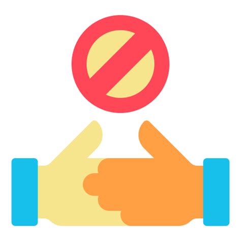 Icono de Sin apretón de manos Generic Flat
