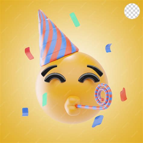 Premium Psd Party Face Emoji 3d Icon And Illustration
