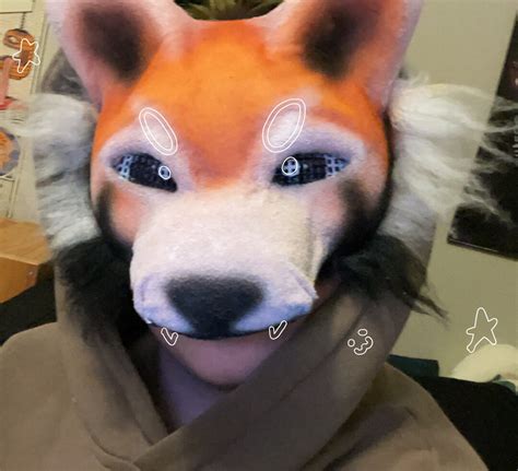 Red Panda Therian Mask Etsy