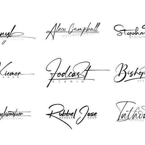I Will Design Scripted Signature Cursive Handwritten Logo