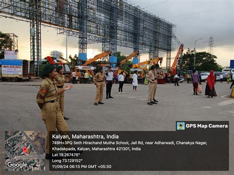 Traffic Control Duty During Ganpati Visarjan At Durgadi Chowk By NSS NCC Unit Seth Hirachand