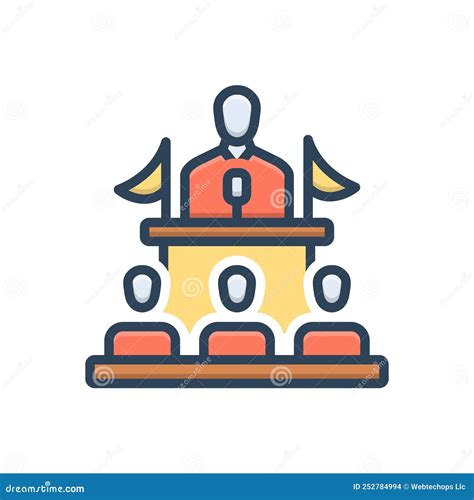 Icono De Ilustración De Color Para Senadores Senadores Y Miembros