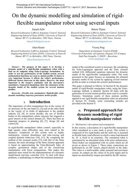 pdf on the dynamic modelling and simulation of rigid flexible