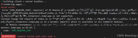 Vitepress项目打包失败报错及解决方案vite 打包报错 Csdn博客