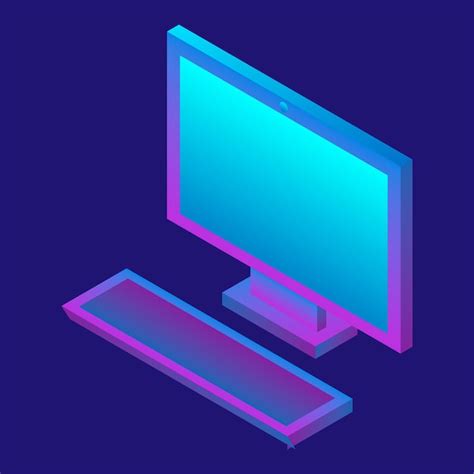 Premium Vector Desktop Computer Icon Isometric Of Desktop Computer