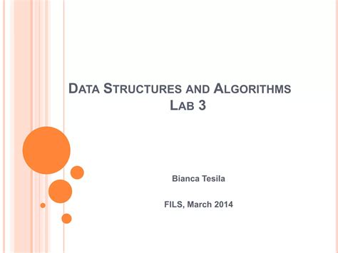 Data Structures And Algorithms Lab3 Pptx Programming Languages Computing