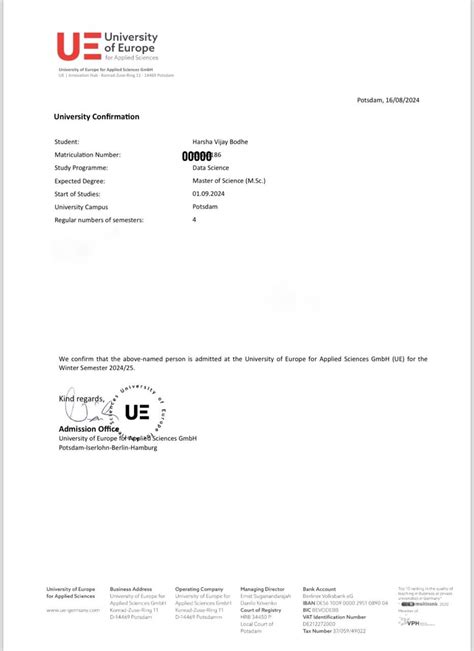 I Am Very Glad To Announce That I Have Got Admitted For Masters In