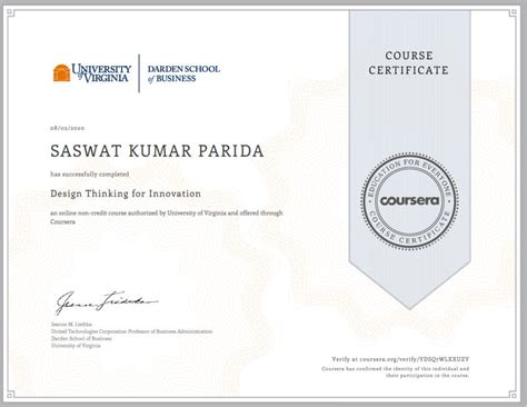saswat kumar parida on linkedin designthinking coursera universityofvirginia