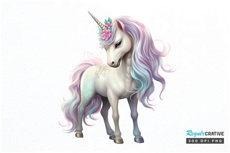 Fairy Unicorn Sublimation Clipart Png Graphic By Regulrcrative