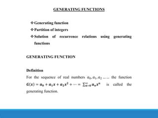 Generating Function PPT