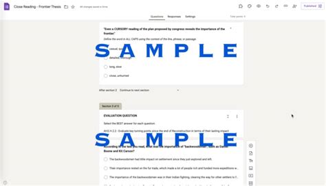 Quiz Close Reading Frontier Thesis By Rudis Notes Tpt