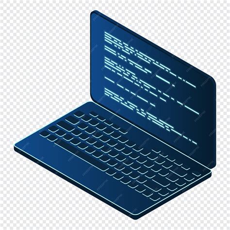 Premium Vector Isometric Laptop 3d Isometric Laptop Computer Abstract Programming Language And