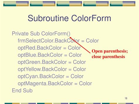 Ppt Modules And Subroutines In Visual Basic Programming Powerpoint