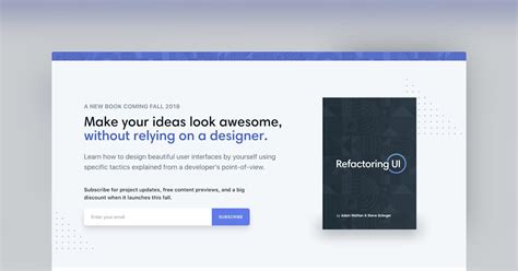 Refactoring Ui The Book One Page Website Award