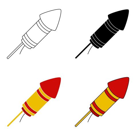 Firecracker In Flat Style Isolated 16406070 Vector Art At Vecteezy