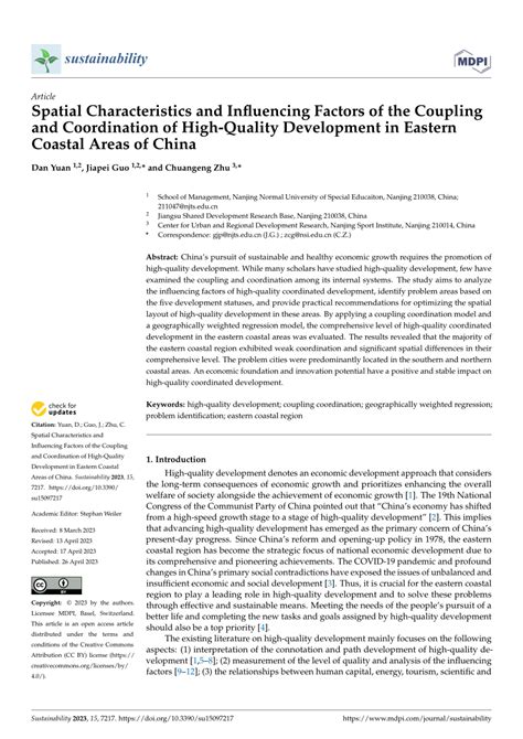 Pdf Spatial Characteristics And Influencing Factors Of The Coupling