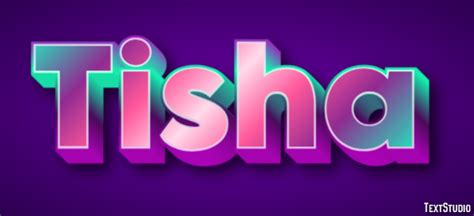 Tisha Text Effect And Logo Design Name