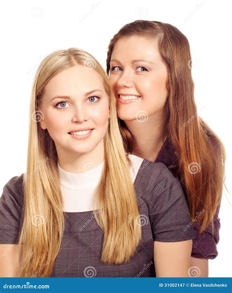 Girls Blonde And Redhaired Have Fun Stock Image Image Of Smile Funny