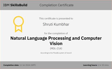 Shruti Kumbhar On Linkedin Nlp Computervision Ibmskillsbuild