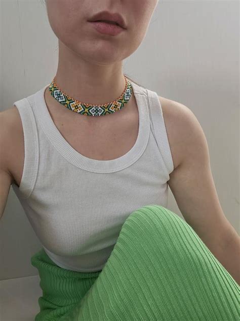 Ожерелье из бисера силянка — цена 450 грн в каталоге Колье и ожерелья Купить аксессуары по