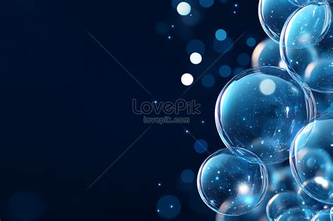 파란색 투명 거품 일러스트 무료 다운로드 Lovepik
