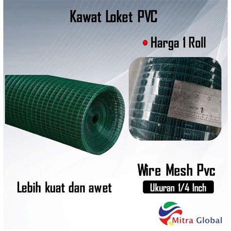 Jual Kawat Loket Ram 14 Inch Hijau Per Rol 10 Meter Anti Karat Kandang