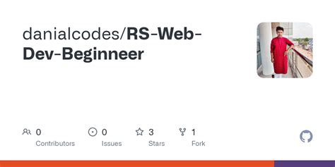 GitHub Danialcodes RS Web Dev Beginneer
