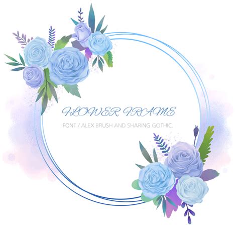 꽃프레임 꽃 프레임 원형프레임 꽃원형프레임 사진이미지일러스트캘리그라피 Cooltree작가