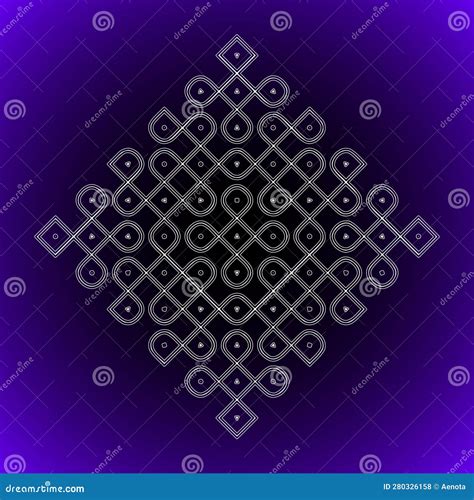 Ornament Kolam Vector Illustration Stock Vector Illustration Of