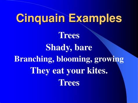 Ppt Cinquain Powerpoint Presentation Id831026