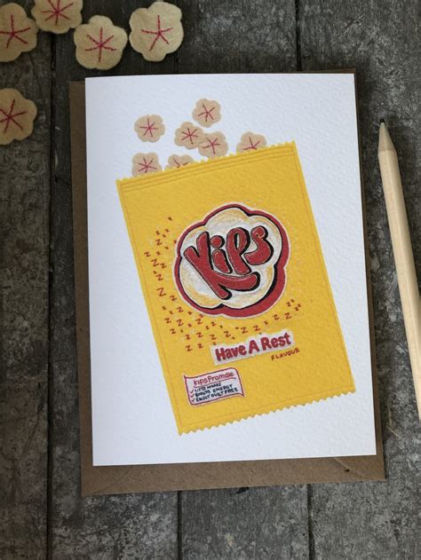 Kips Greetings Card Emma Giacalone Textiles