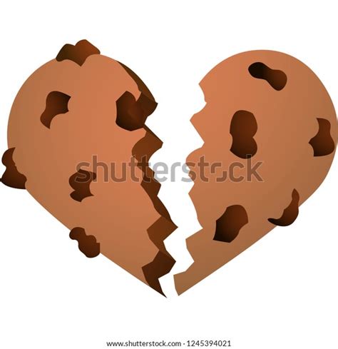Broken Heart Cookie Over 96 Royalty Free Licensable Stock Vectors