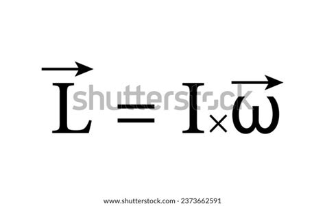 Angular Momentum Formula Physics Uniform Circular Stock Vector Royalty Free