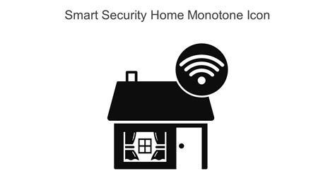 smart security home monotone icon in powerpoint pptx png and editable