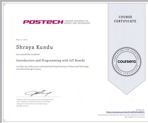 shreya kundu on linkedin coursera postech