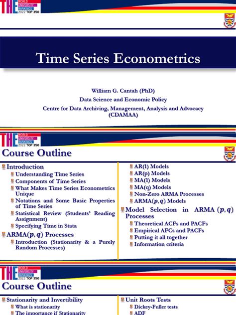 Lecture Notes Ts Econometrics Pdf Stationary Process Ordinary