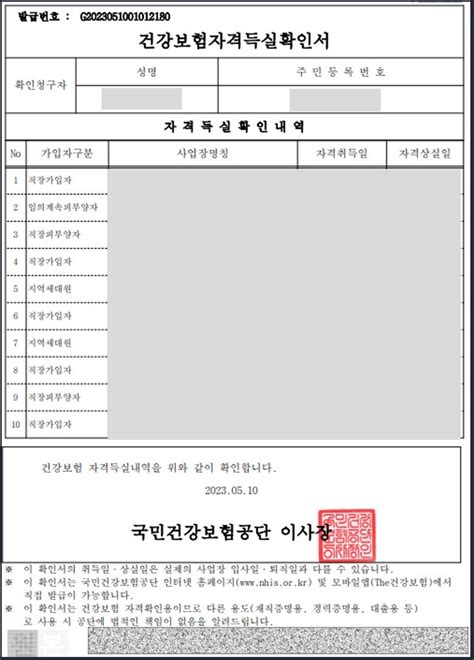 건강보험자격득실확인서 온라인 발급방법ft국민건강보험공단 네이버 블로그