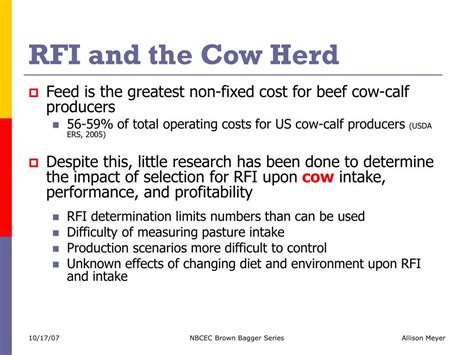 Ppt Residual Feed Intake And The Cow Herd Powerpoint Presentation Free Download Id1786350