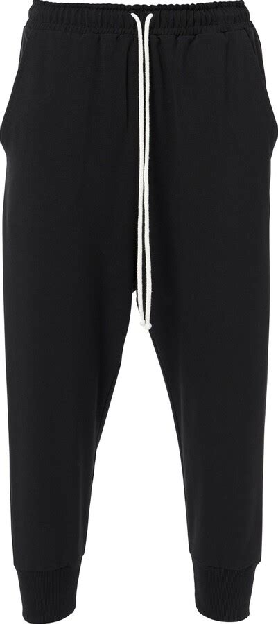 Lia Aram Ribbed Edge Cropped Trousers Shopstyle Casual Pants