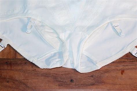 Vintage 60s Satin Nylon Panty Girdle With Suspenders Size 2728 Waist