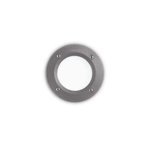 Fumagalli Leti Single Light Round Outdoor Recessed Wall Light In Grey