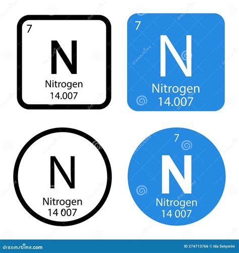 Nitrogen Symbol Vector Royalty Free Illustration